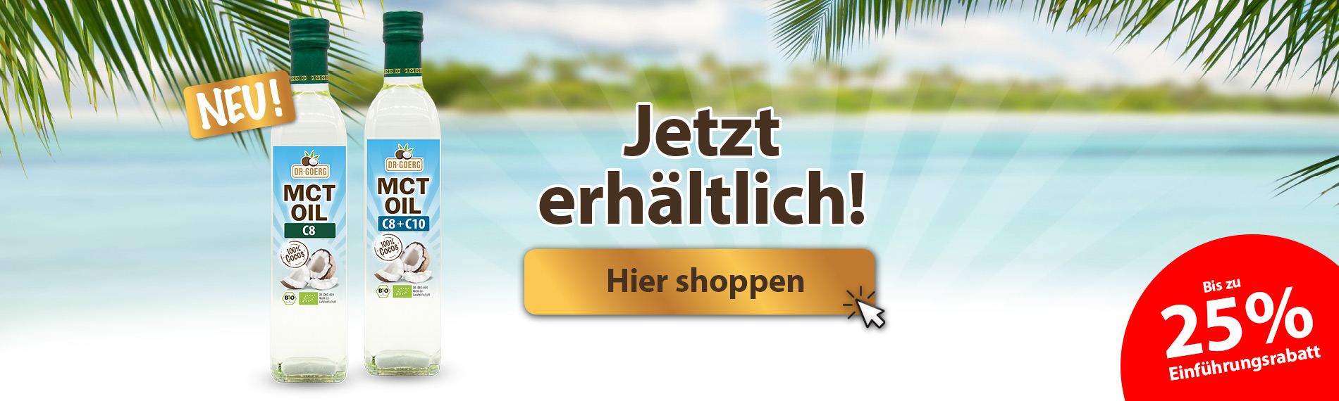 Premium Bio-Kokosöl, Kokosspeisefett, Kokoswasser von Dr. Goerg