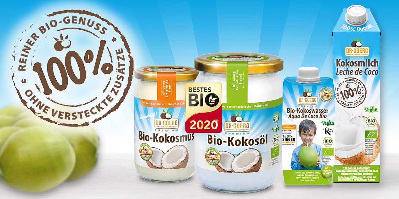 Premium Bio Kokosnussprodukte | Dr. Goerg